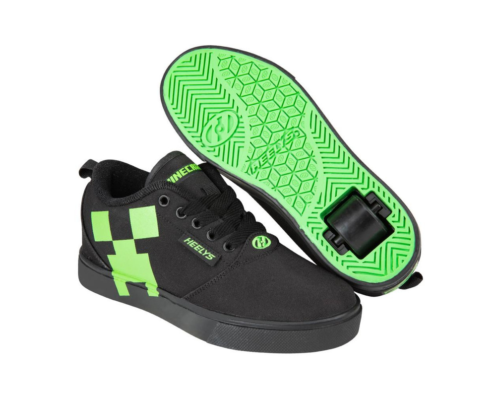 Heelys X Minecraft Pro 20 black/green - Gurulós cipők